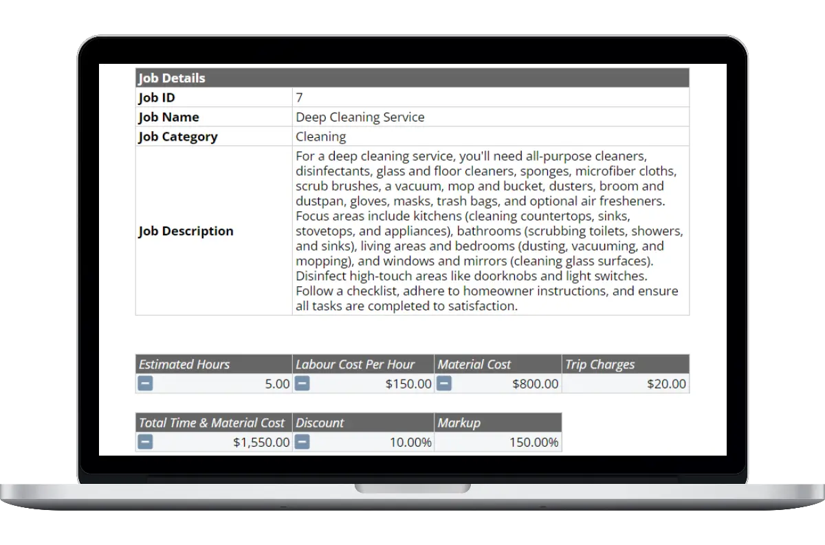 Home Cleaning Price List Template - Housecall Pro